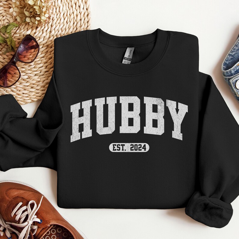 Custom Hubby Est Sweatshirt, Personalize Hubby Sweatshirt, Wifey and ...