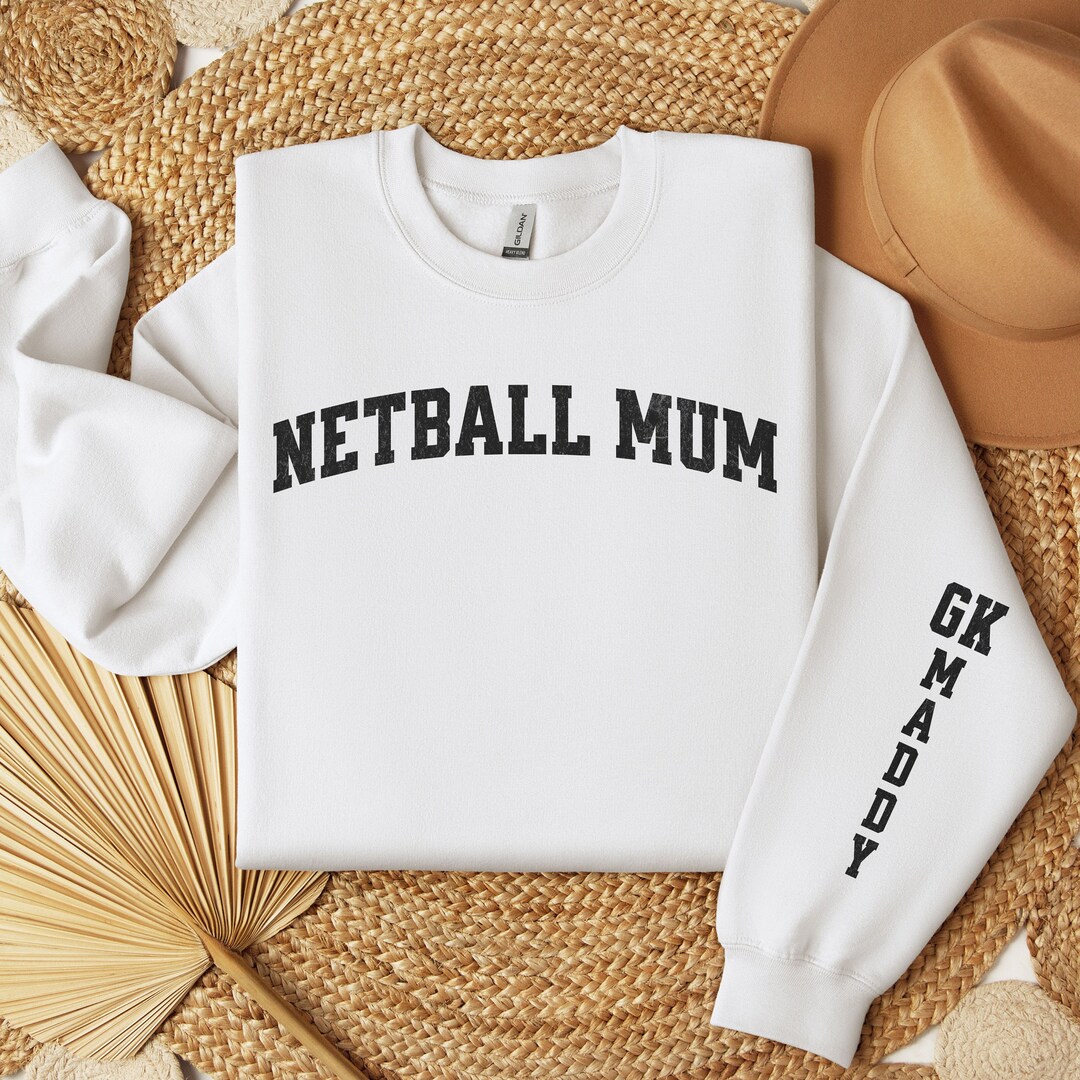 Personalized Netball Mum Sweatshirt: Custom Kids Names Sleeve - Etsy