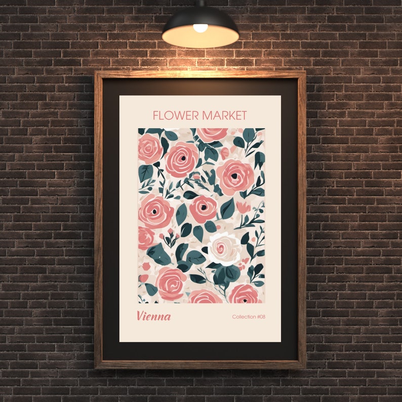 Flower Market Prints Poster| Flower Art Print| Digital Download| Flower ...