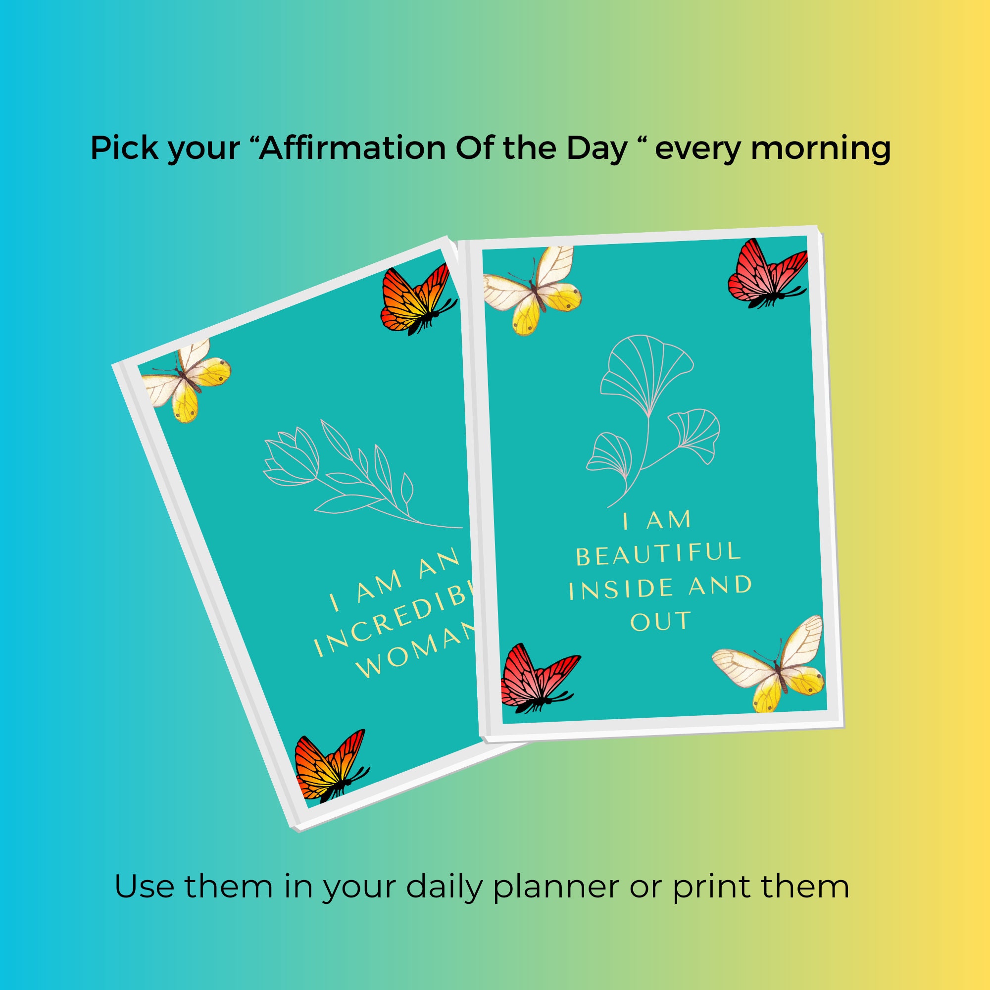 Self-love, Affirmations, Self-love Card Deck INSTANT DOWNLOAD, Canva ...