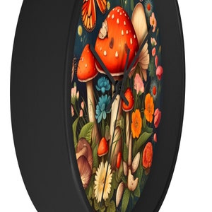 Cottagecore Decor Mushroom Wall Clock Gift for Nature Lovers, Cottage ...