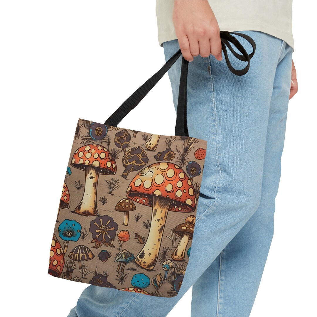 Cute Tote Bag, Cottage Core Mushroom Bag, Aesthetic Totes, Weekend Bag ...