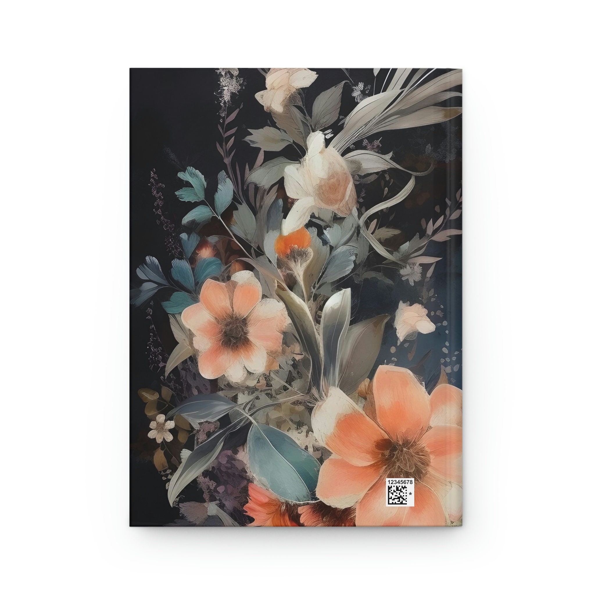 Moon Hard Cover Journal, Dream Journal, Manifestation Journal, Floral ...