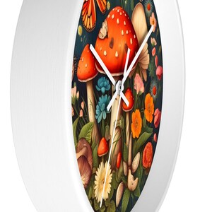 Cottagecore Decor Mushroom Wall Clock Gift for Nature Lovers, Cottage ...