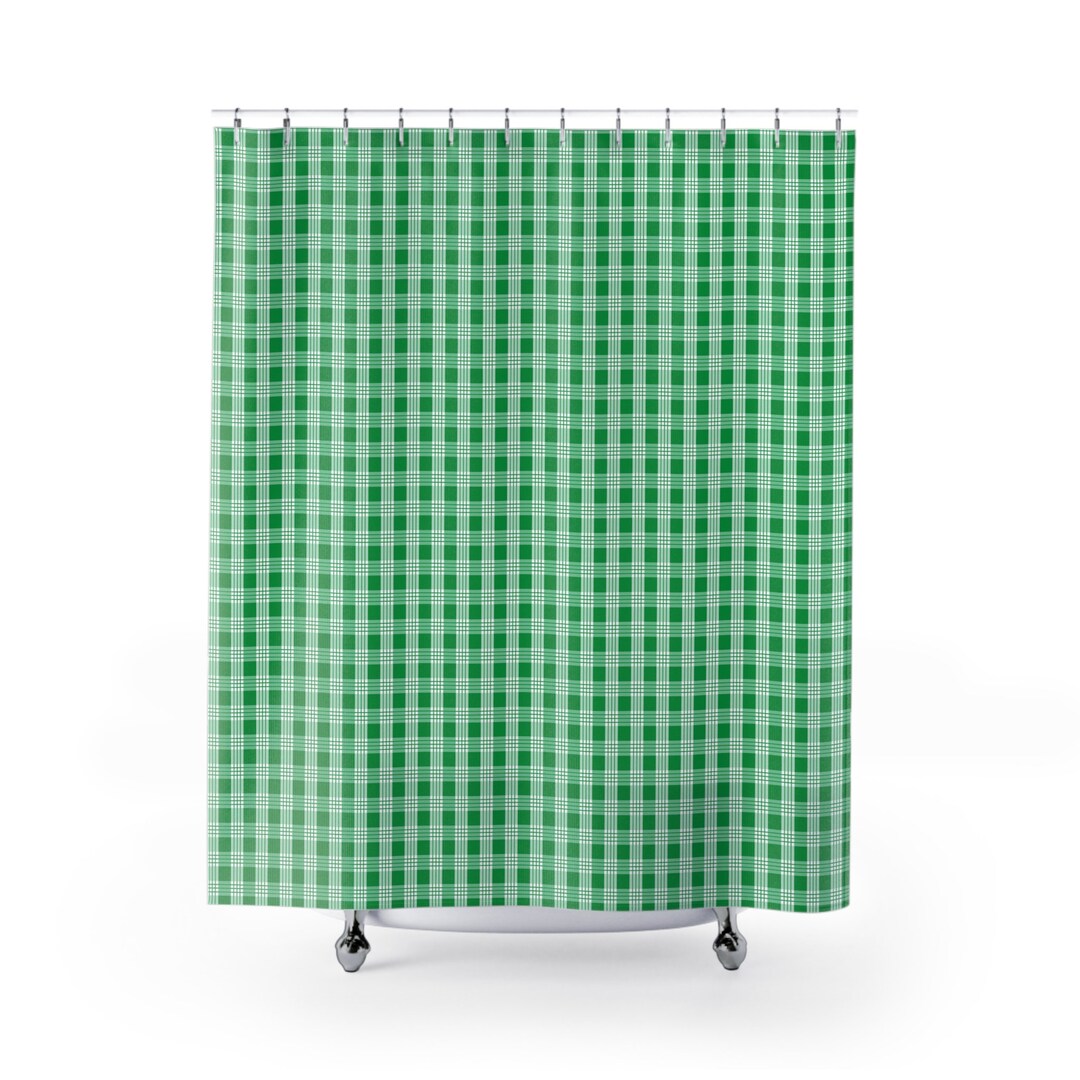 Green Palaka Shower Curtain - Etsy