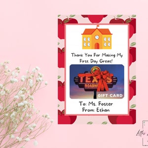 EDITABLE Printable Instant Download First Day of School Gift Card ...