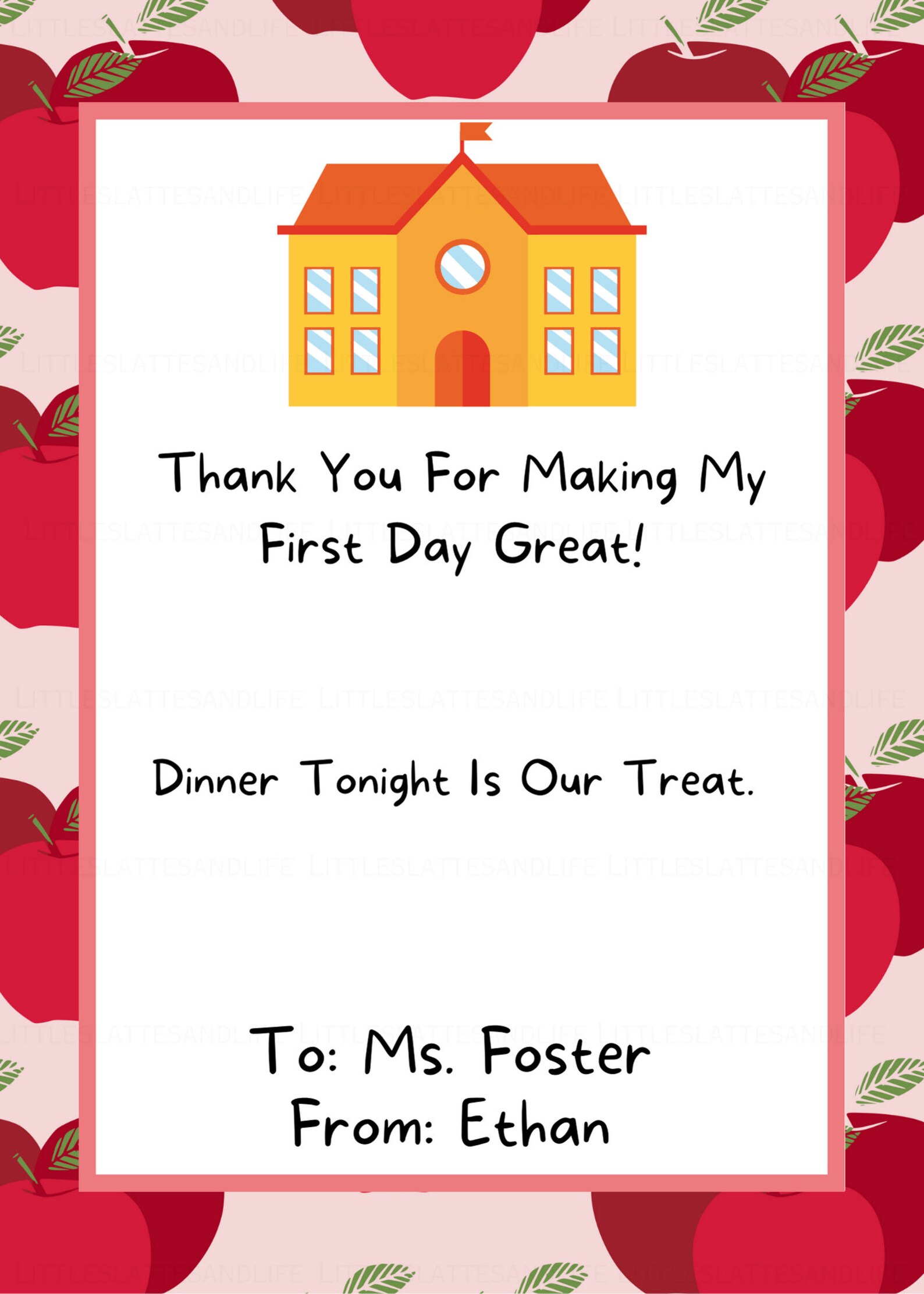 EDITABLE Printable Instant Download First Day of School Gift - Etsy