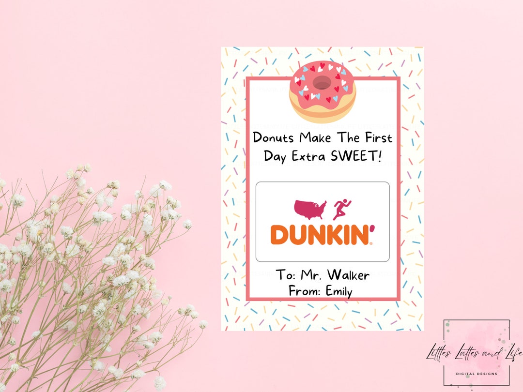 EDITABLE Printable Instant Download First Day of School Gift Card ...
