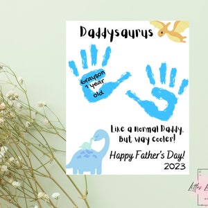 EDITABLE Printable Instant Download Canva Fathers Day Daddysaurus ...