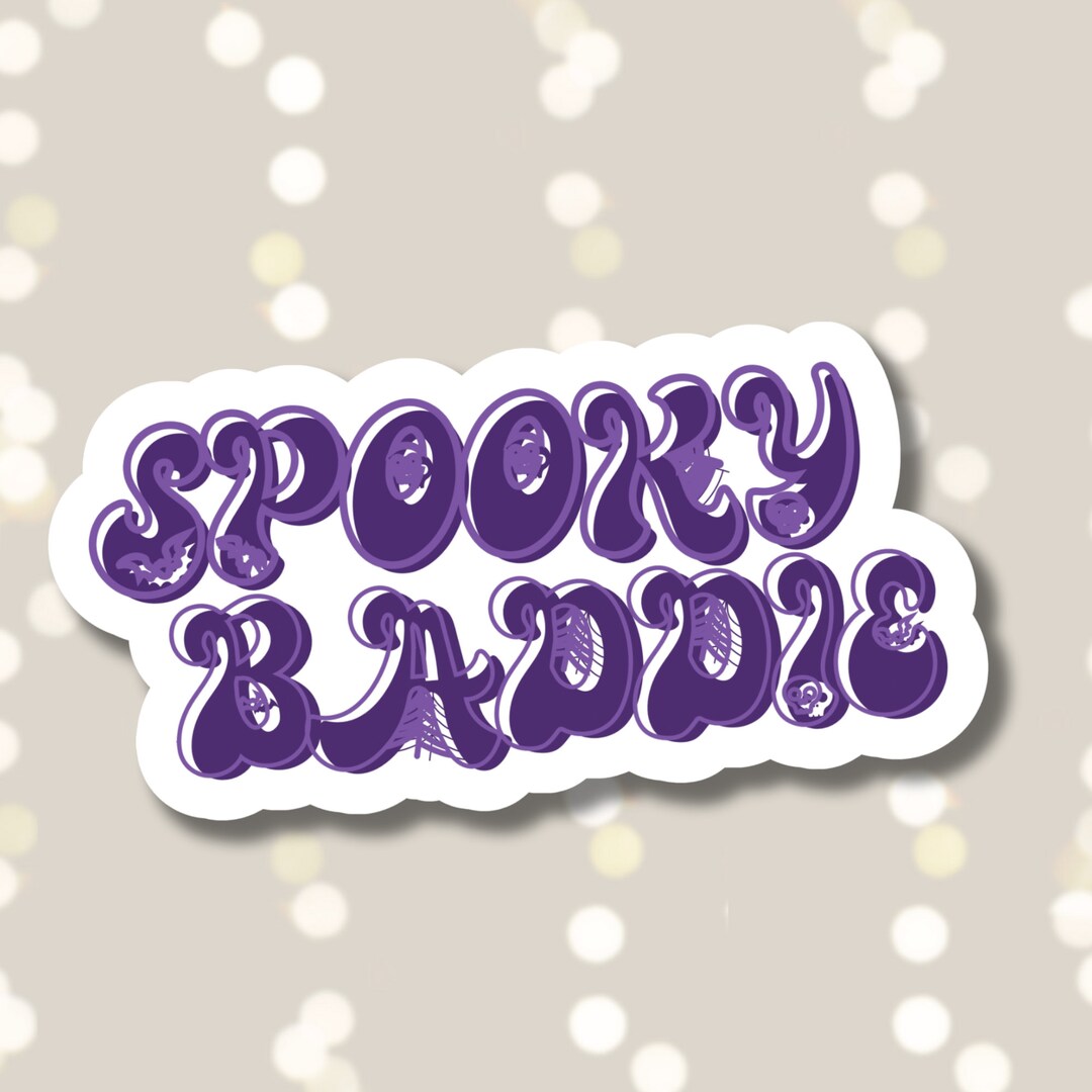 Spooky Baddie Sticker Cute and Edgy Halloween Vibe With a - Etsy