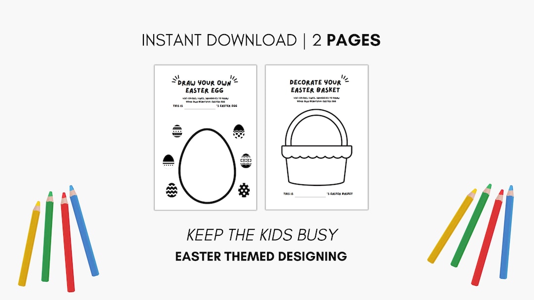 Easter Activity | Design/decorate/colour in Your Own Easter Egg and ...
