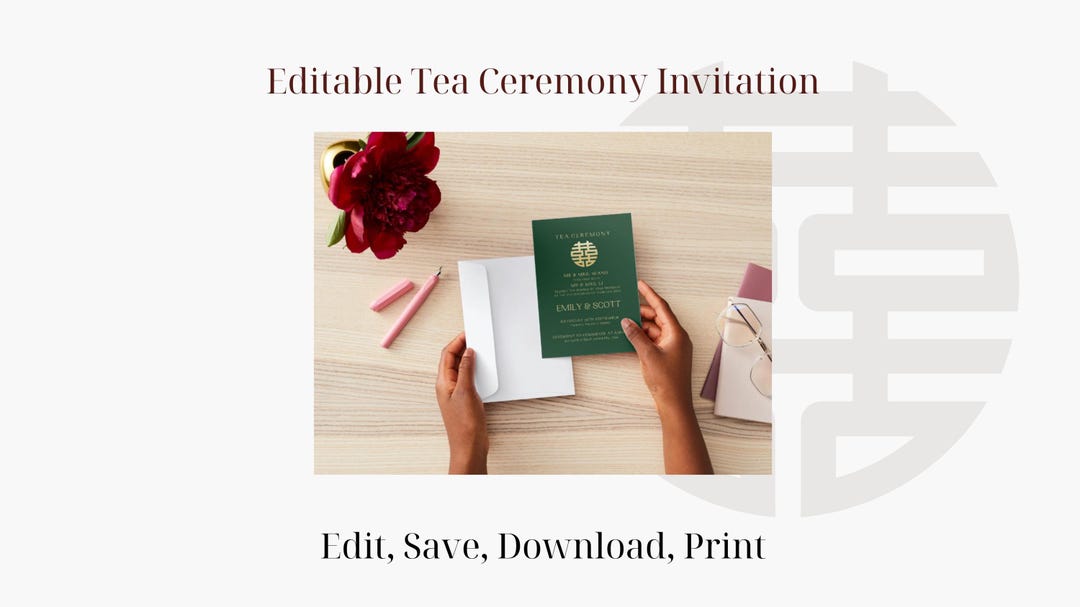 Tea Ceremony Invitations | Wedding Invitations | Modern Tea Ceremony ...