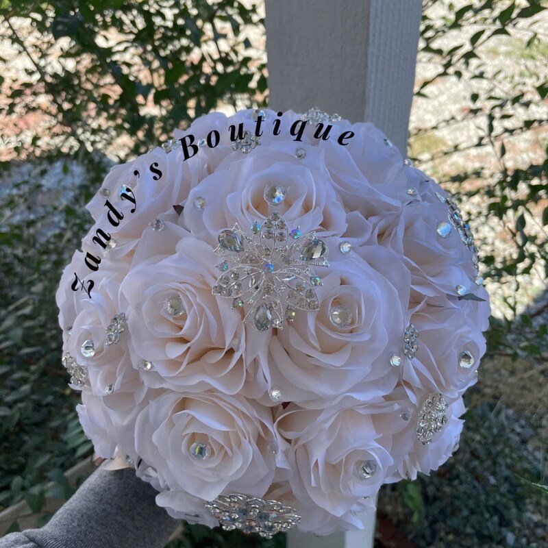 Silver Brooch Bouquet - Etsy