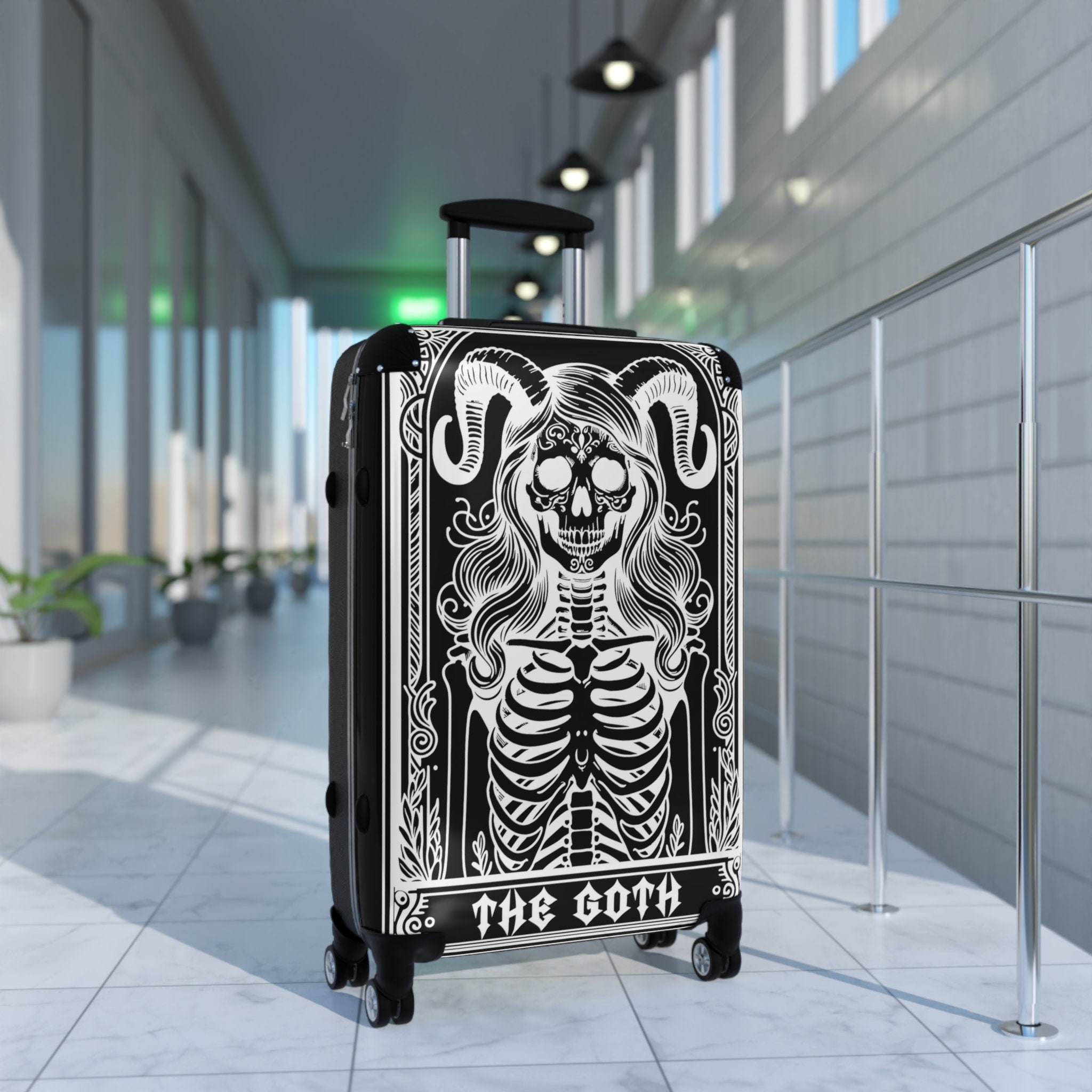 Gothic Tarot Card THE GOTH Suitcase, Mystical, Skeleton Mystic Witch ...