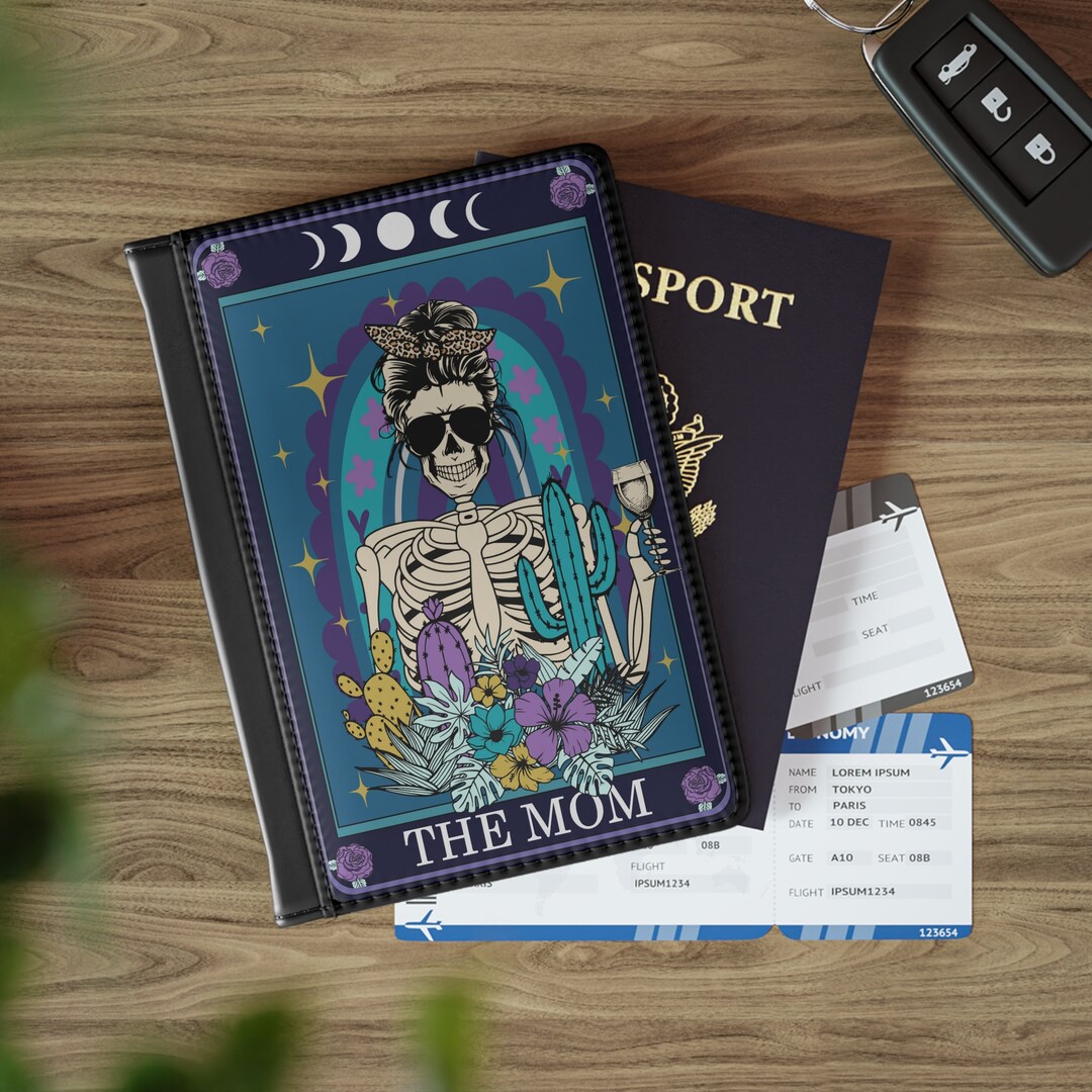 Goth Tarot Card THE MOM Passport Cover Vegan Passport Case Gothic ...
