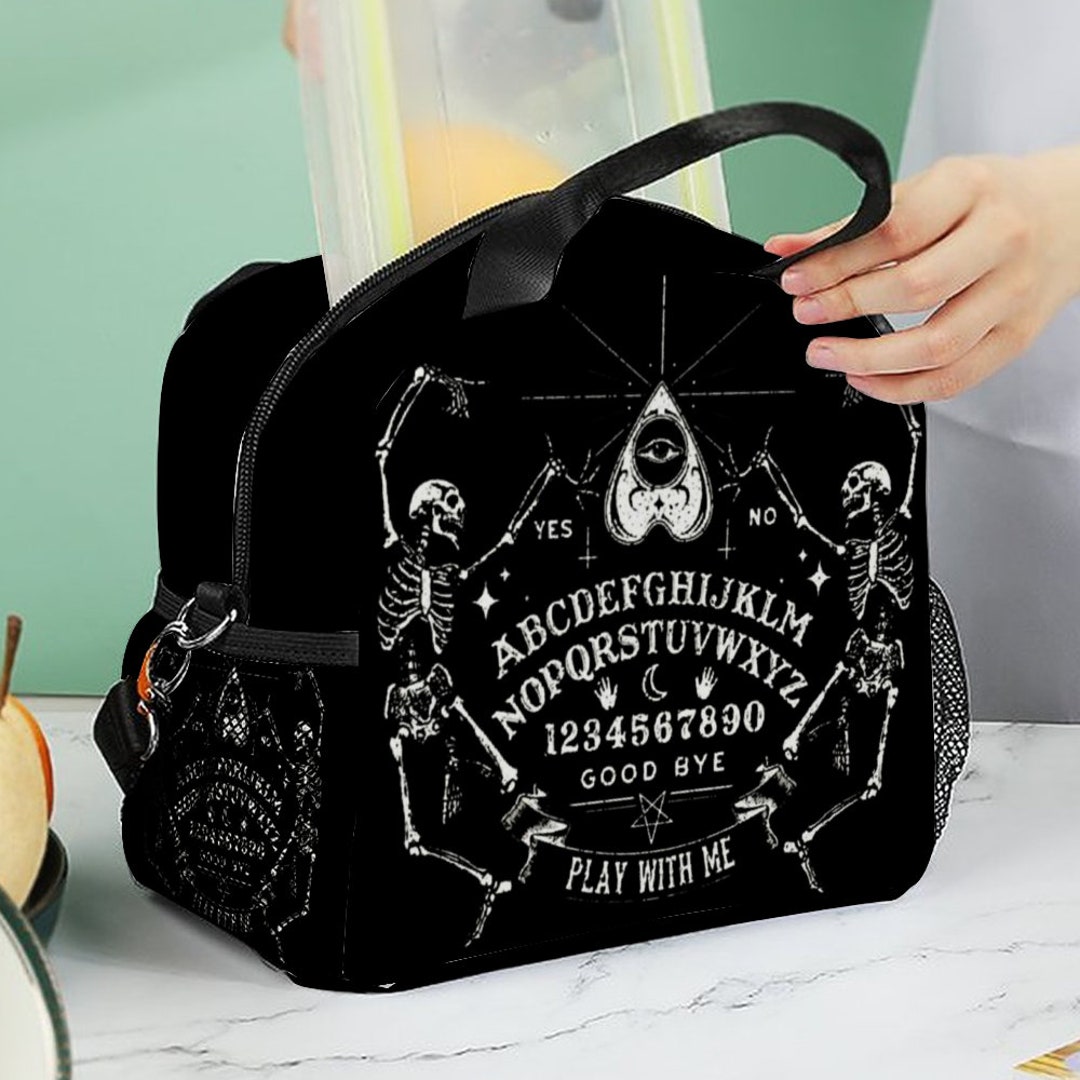 Goth Ouija Board Lunch Bag, Skeleton Food Bag, Drink Cooler, Luggage ...
