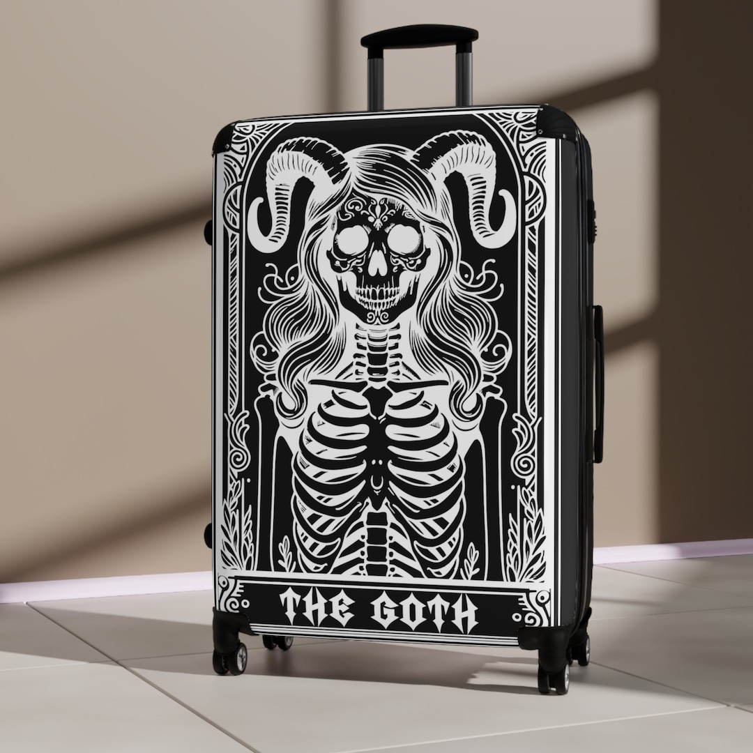 Gothic Tarot Card THE GOTH Suitcase, Mystical, Skeleton Mystic Witch ...