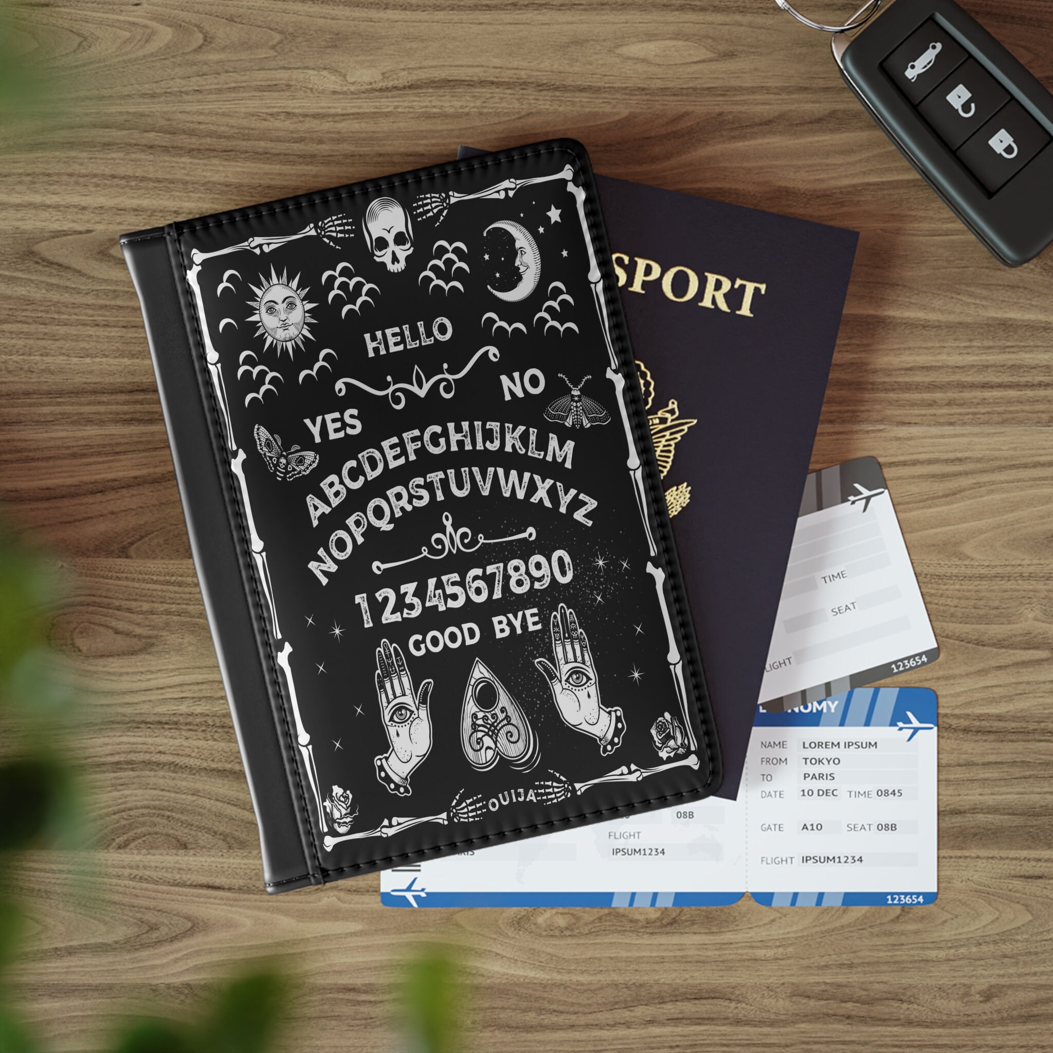 Goth OUIJA BOARD Passport Cover Vegan LEATHER Passport Case Gothic ...