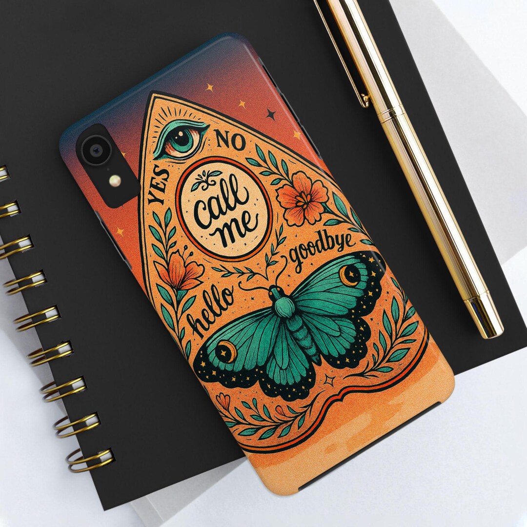 Bohemian Witchy Third Eye Ouija Board Moth Phone Case, Colorful Floral ...