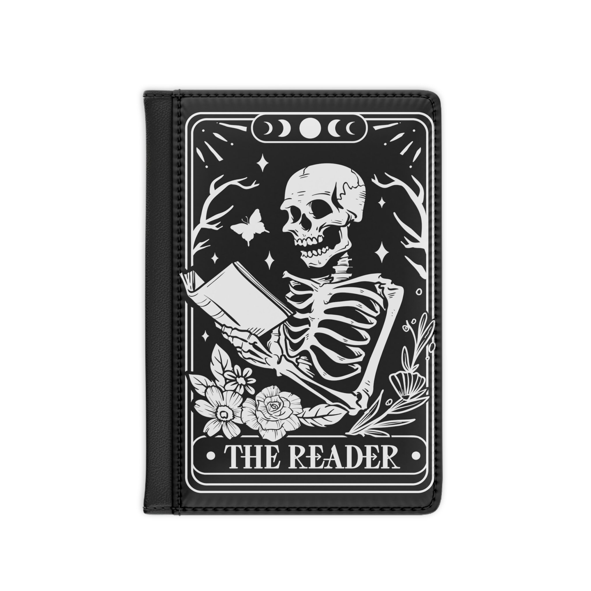 Goth Tarot Card THE READER Passport Cover Vegan Passport Case Gothic ...