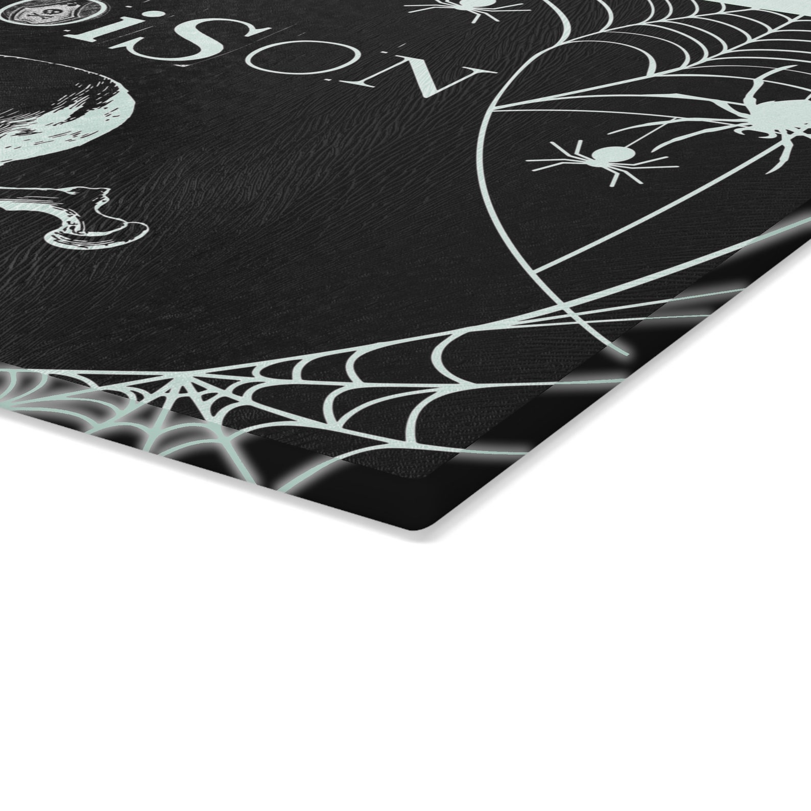 OISON Gothic Cutting Board, Dark Kitchen Decor With Skull & Spider ...