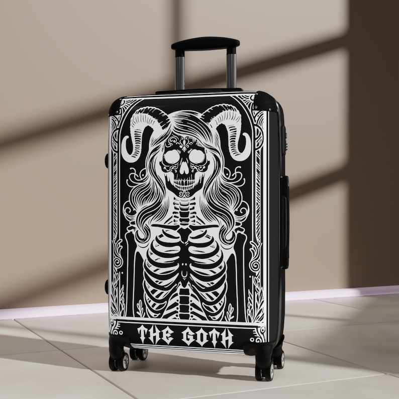 Gothic Tarot Card THE GOTH Suitcase, Mystical, Skeleton Mystic Witch ...