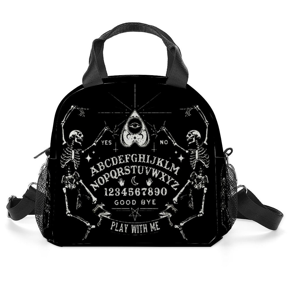 Goth Ouija Board Lunch Bag, Skeleton Food Bag, Drink Cooler, Luggage ...