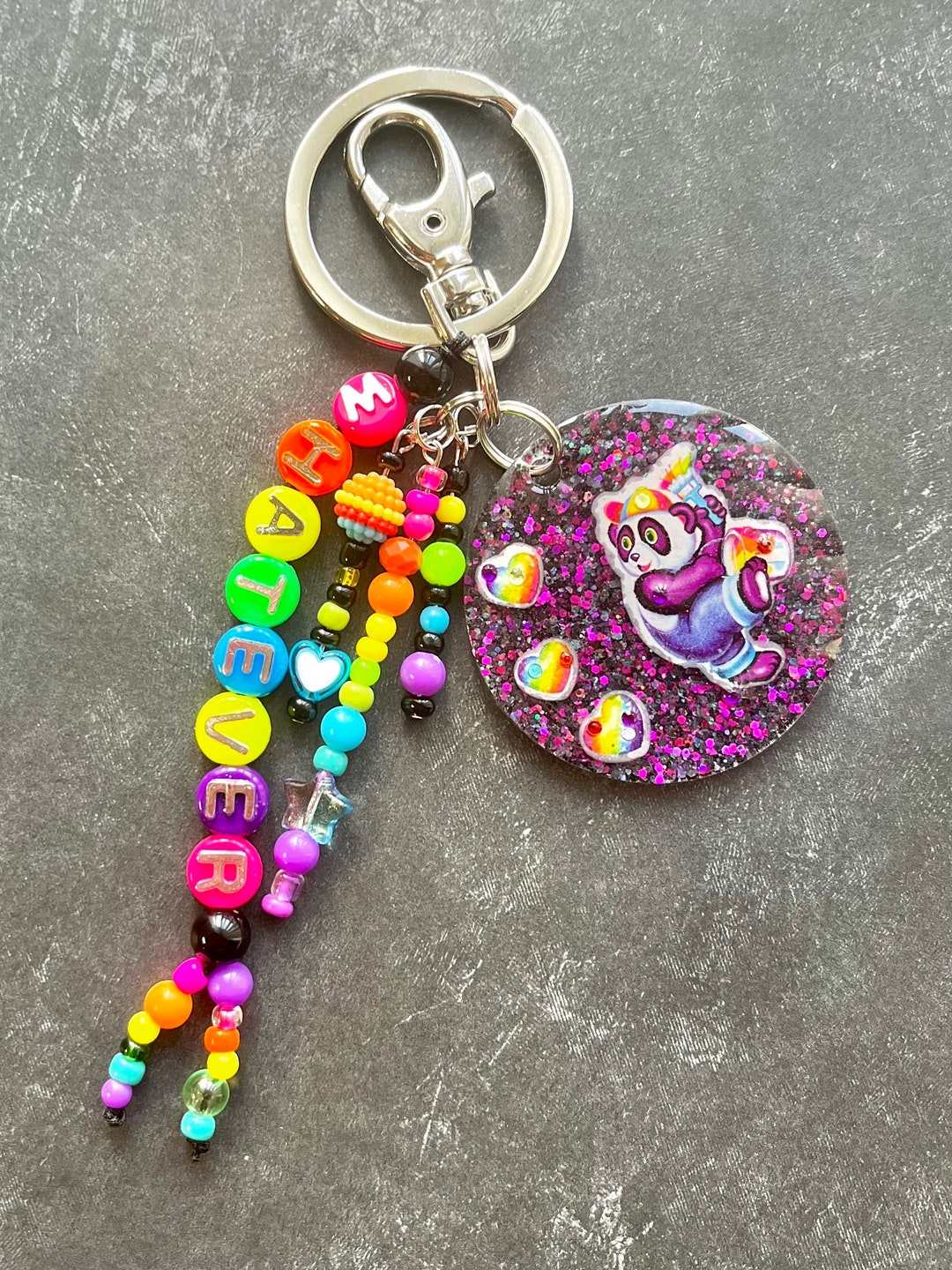 Whatever Panda 90s Keychain - Etsy