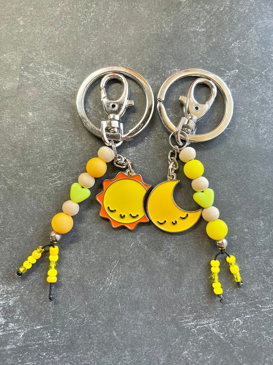 Sun and Moon Best Friends Keychains, BFF Bestie Keychain - Etsy