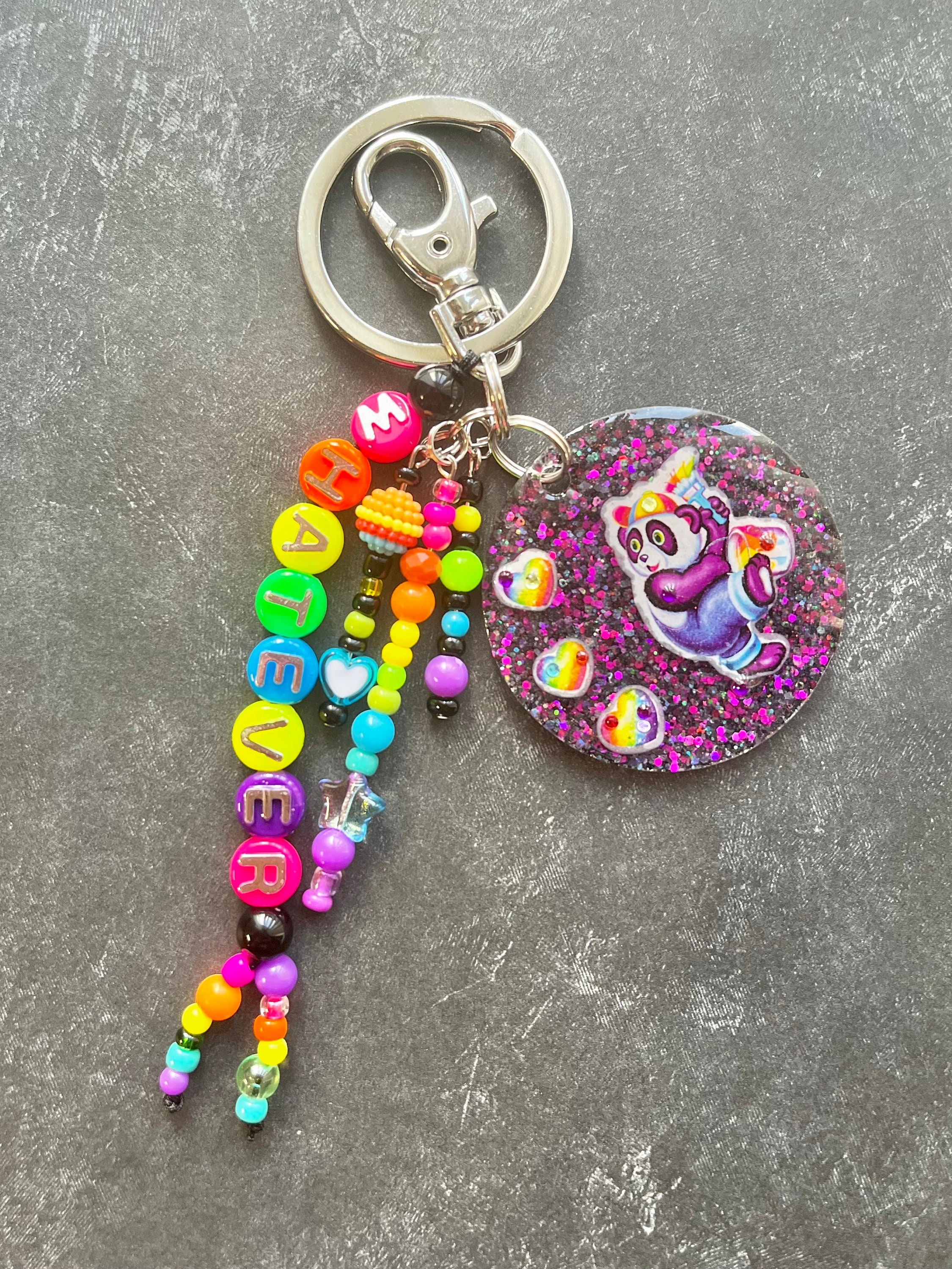 Whatever Panda 90s Keychain - Etsy