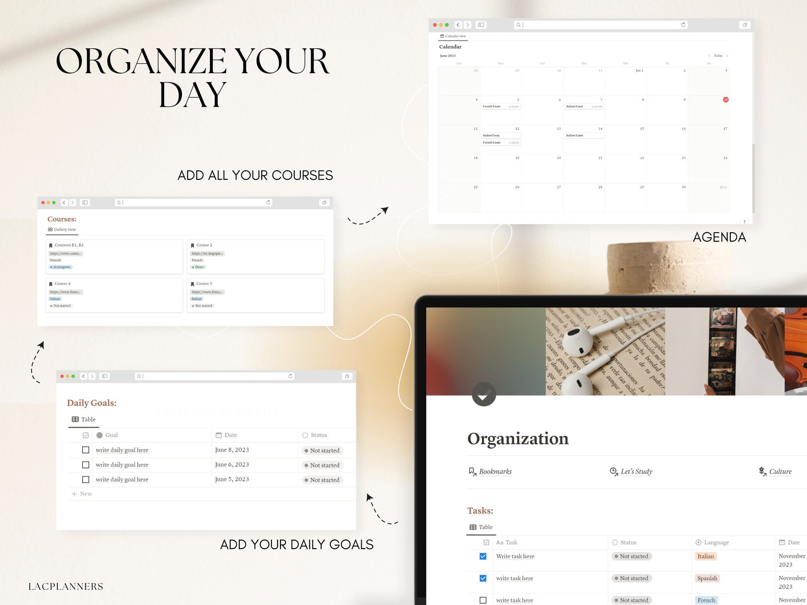 Language Learning Notion Template, Foreign Language, Student Planner ...
