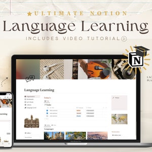 Language Learning Notion Template, Foreign Language, Student Planner ...