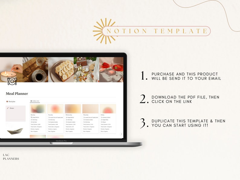 Meal Planner Notion Template, Recipe Book, Kitchen Manager, Grocery ...