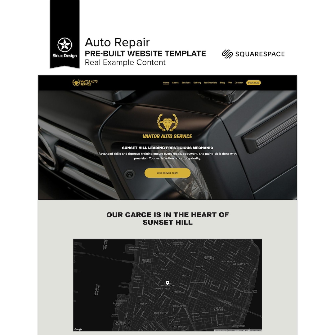 Auto Mechanic Website Template: Car Repair Service Automotive Garage ...