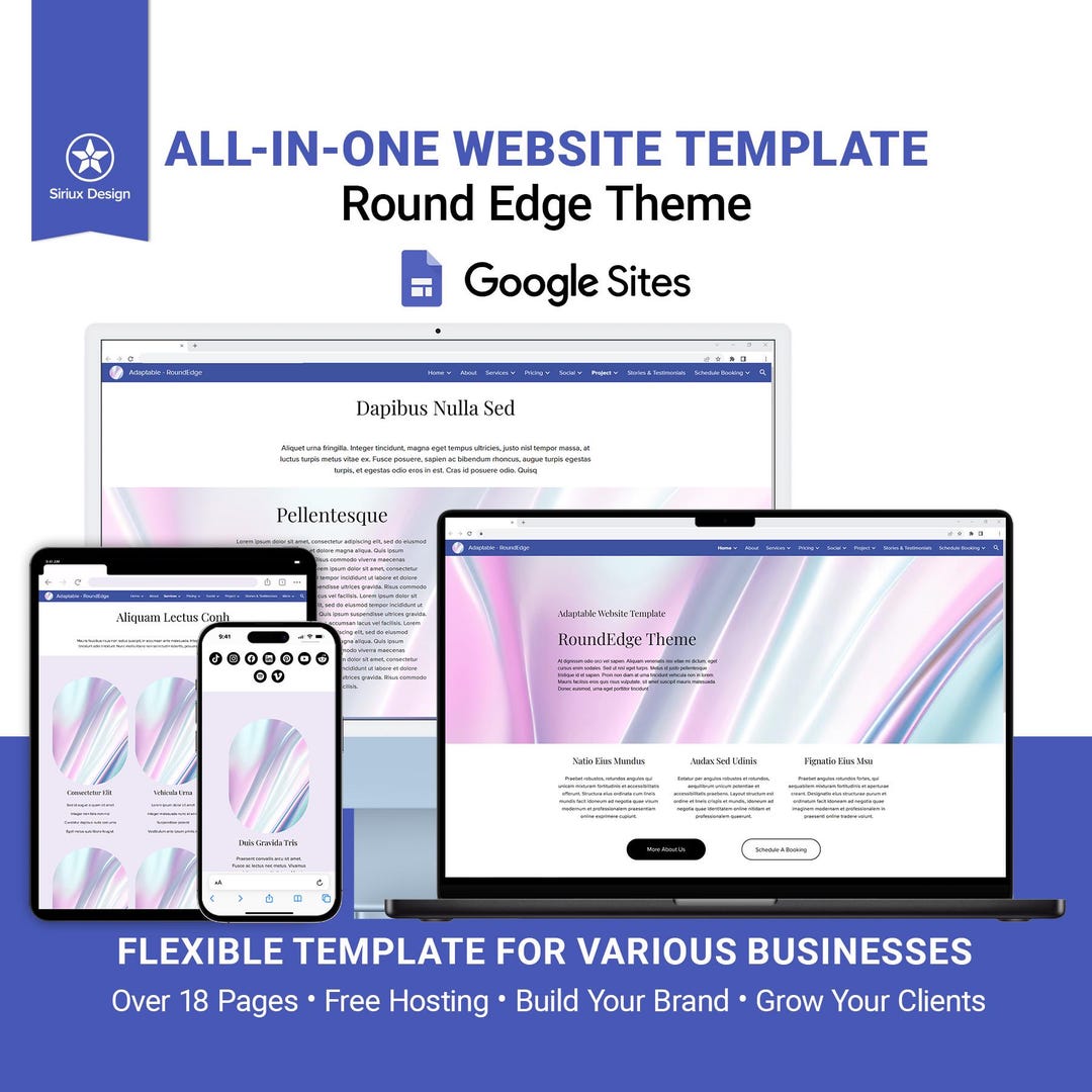 All-in-one Google Sites Web Template | Complete Layout Website Design ...