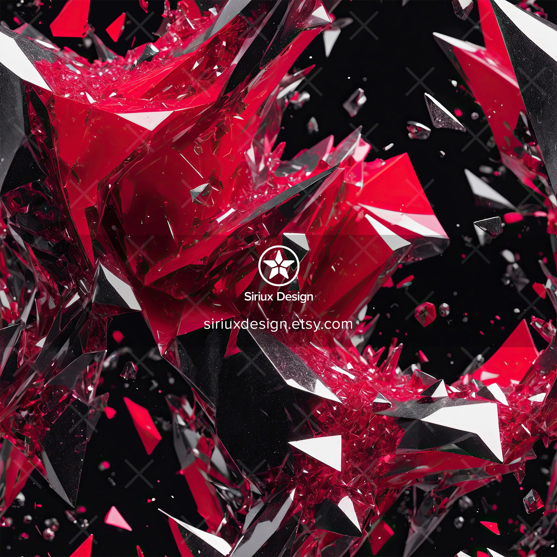 Dynamic Shard Background Image Asset Set 2, Pink Yellow Red, Seamless ...