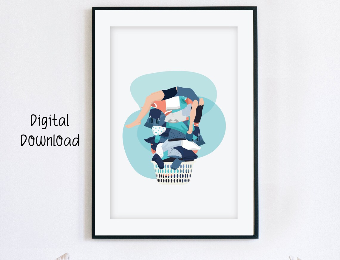Laundry Room Wall Art, Set of 3, PRINTABLE Funny Laundry Room Artwork ...