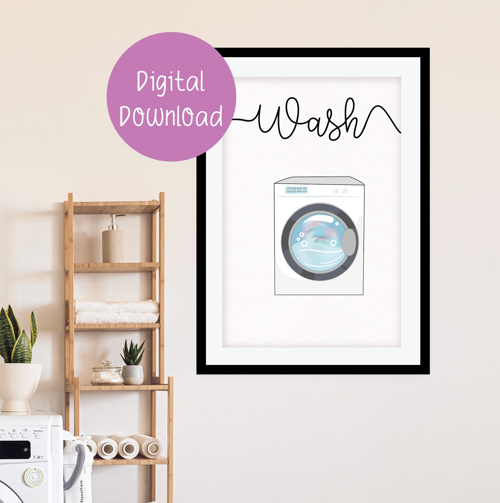 Laundry Wash Dry Fold Wall Art, Set of 3, PRINTABLE Laundry Room ...