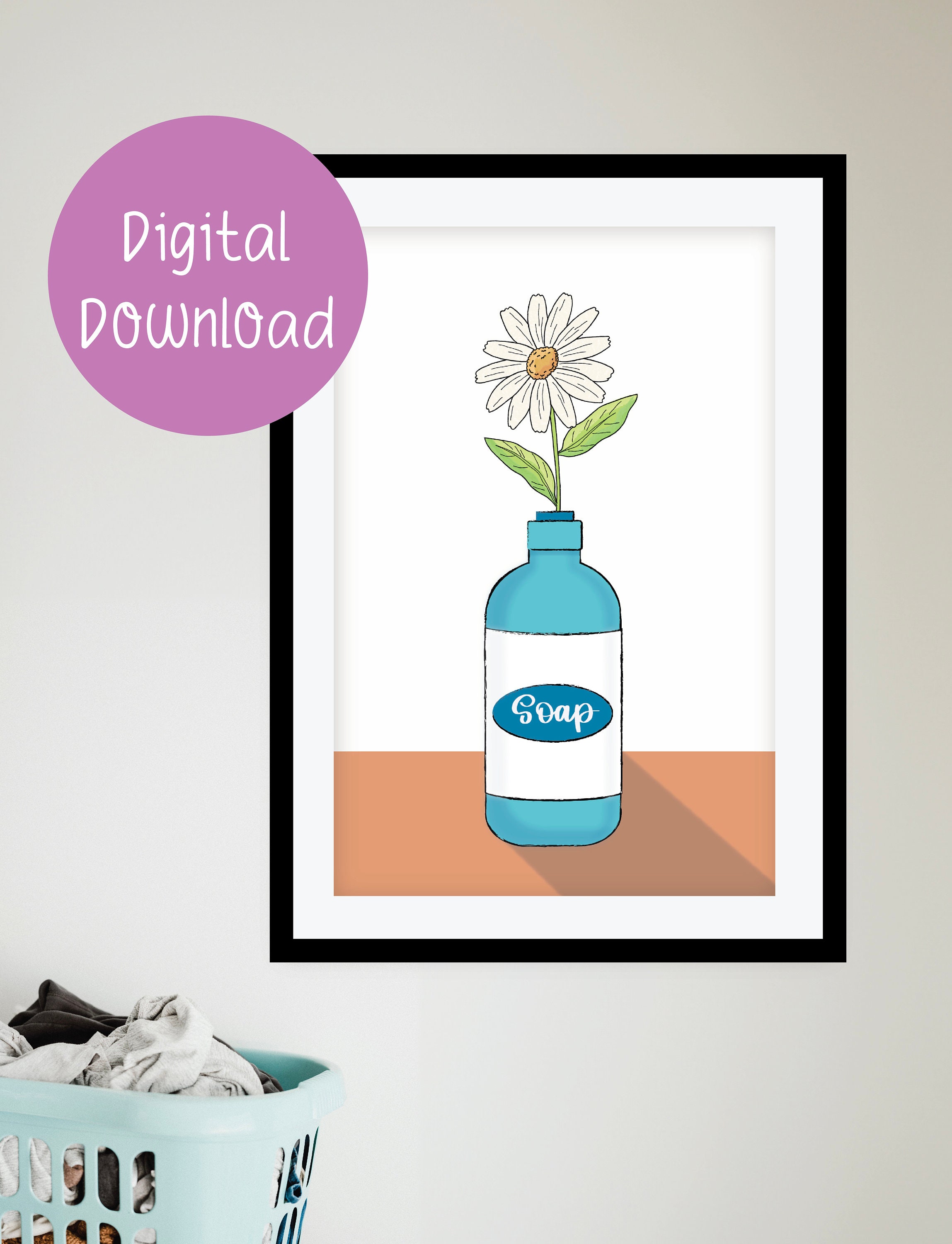 Laundry Bottles Wall Art, Set of 3, PRINTABLE Laundry Room Artwork ...