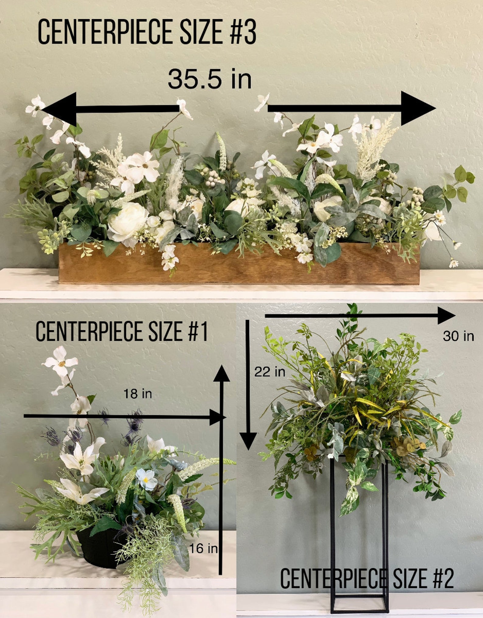 Ivory Blush Pink Greenery Wedding Centerpiece, Bouquets, Table ...