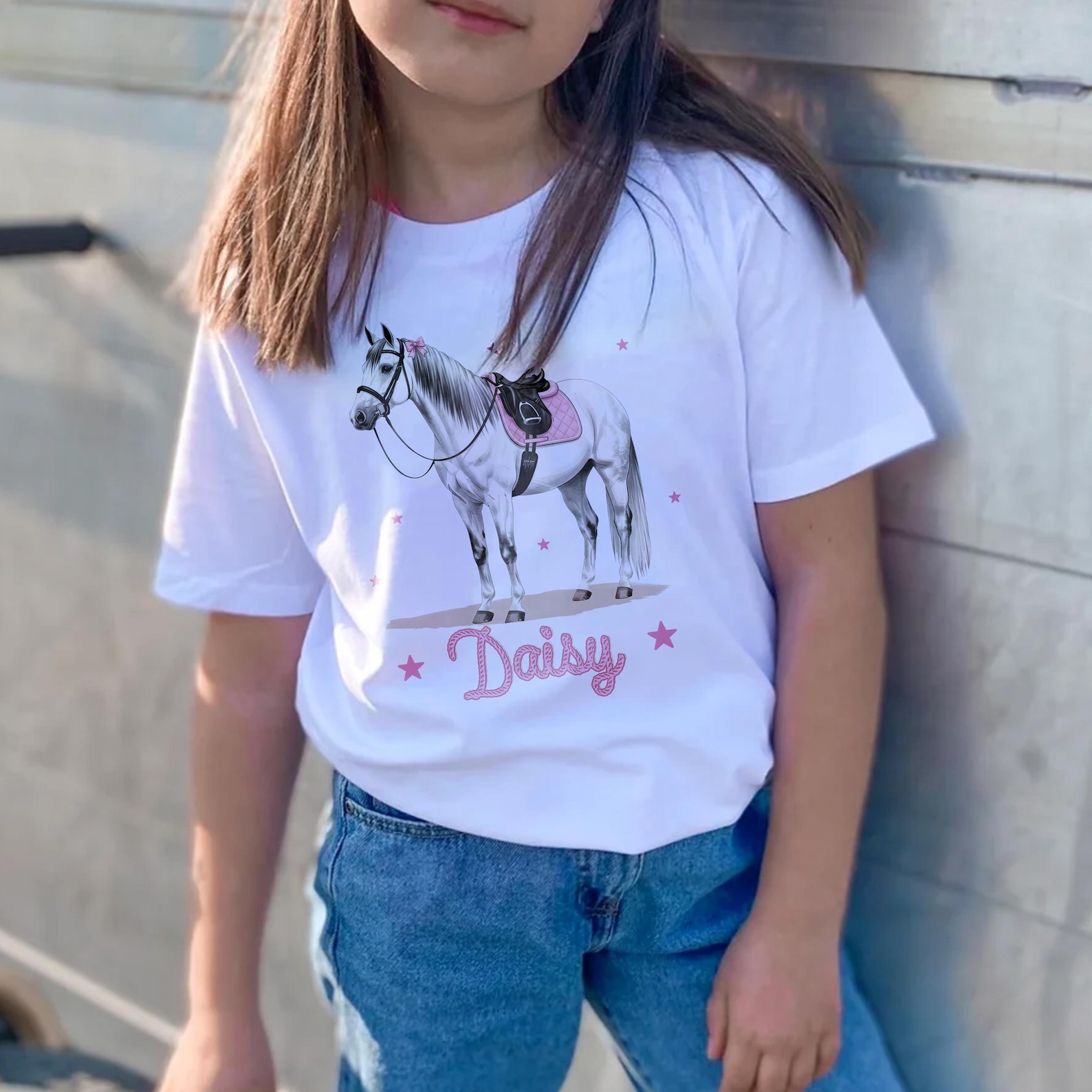 Personalized Girls Horse Shirt: Custom Name Pony Birthday Tee - Etsy