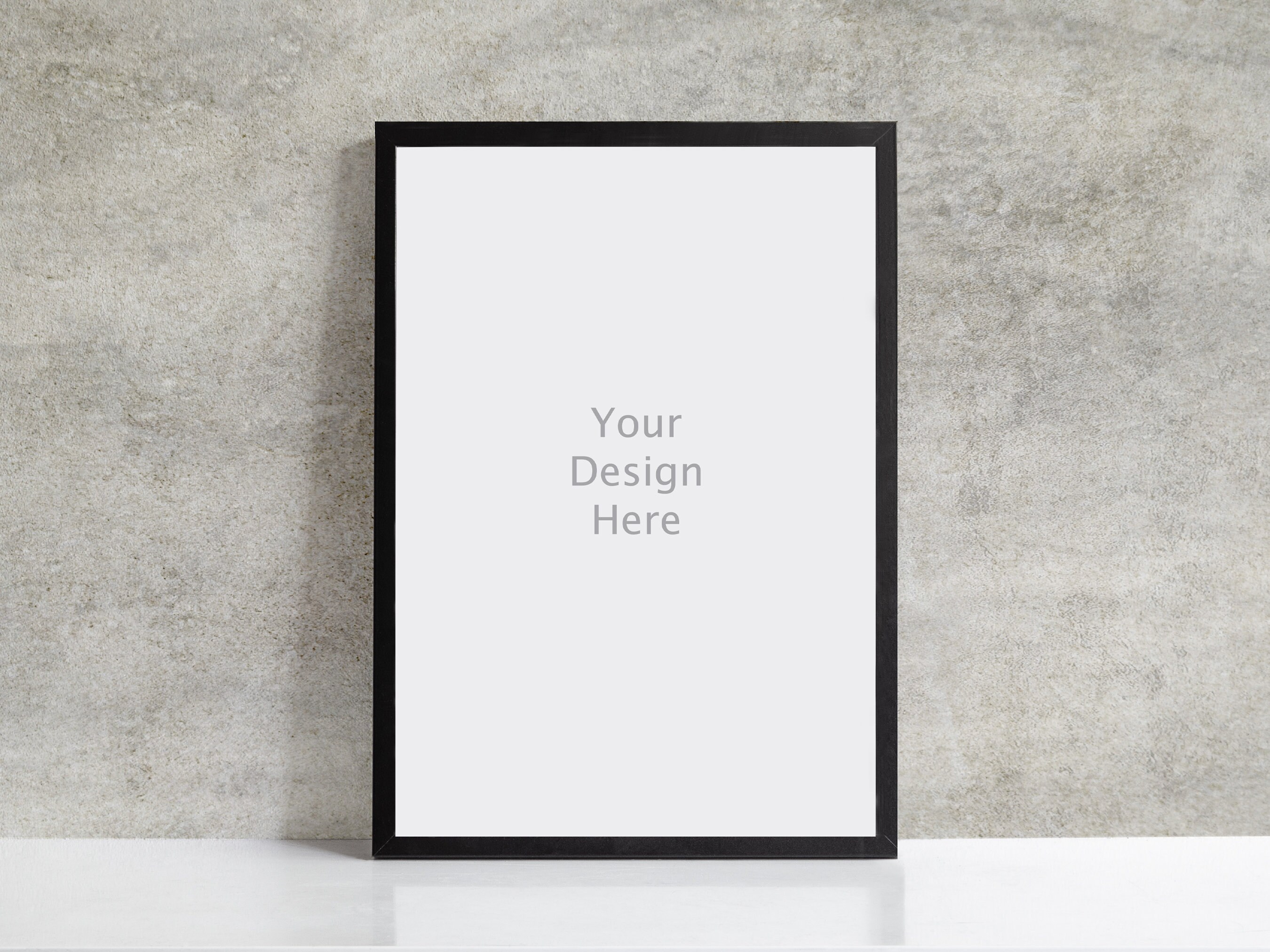 Black Frame Mockup, Stone Wall Mockup, Modern Mockup, Minimalist Mockup ...