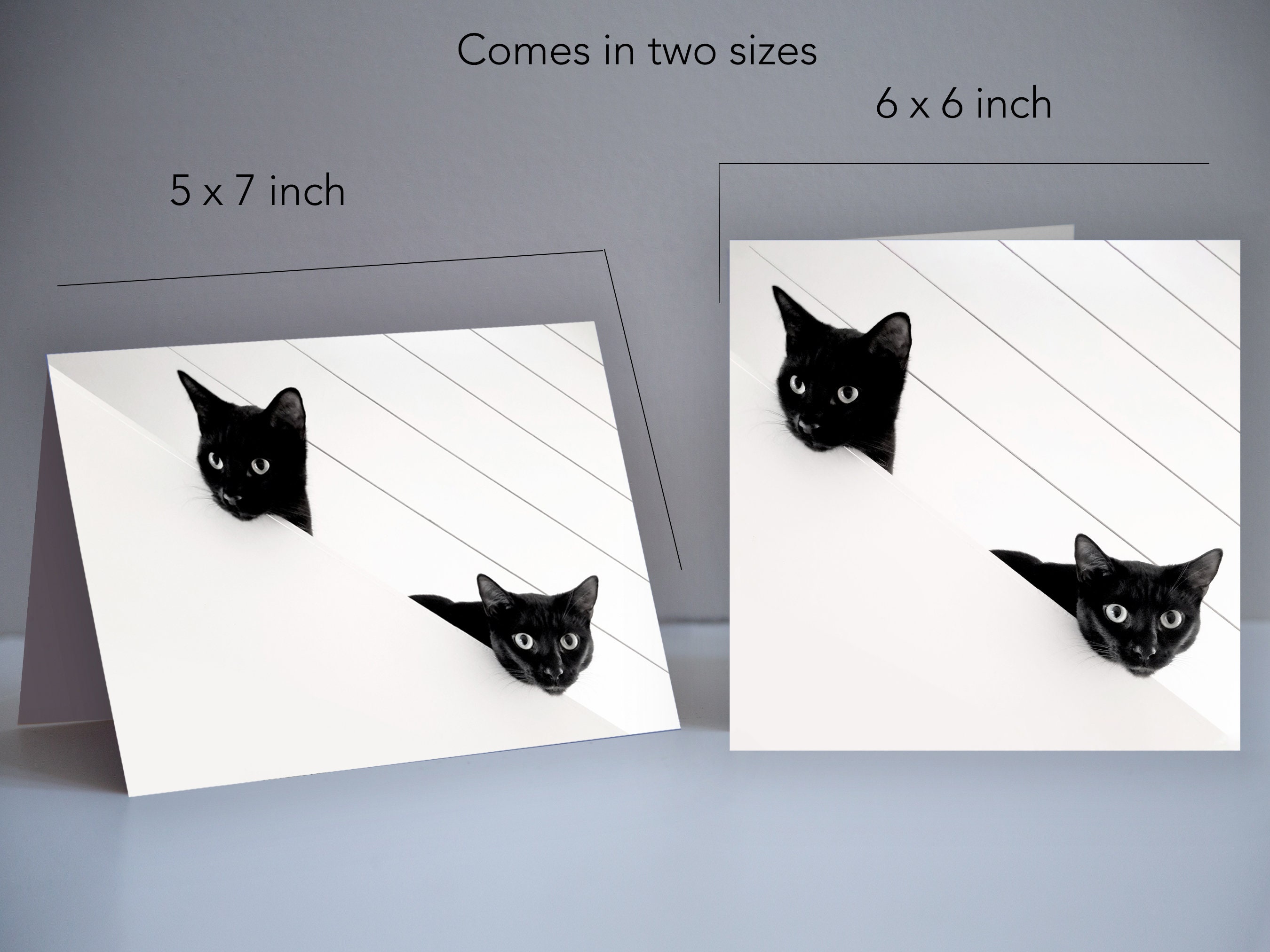 Black Cats Printable Card, Cards for Cat Lovers, Black Cats Printable ...
