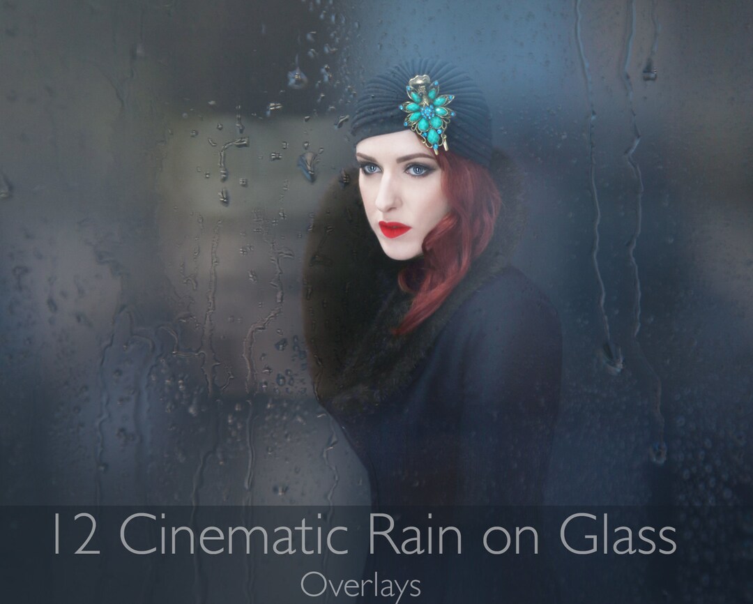 12 Cinematic Rain on Glass Overlays - Etsy