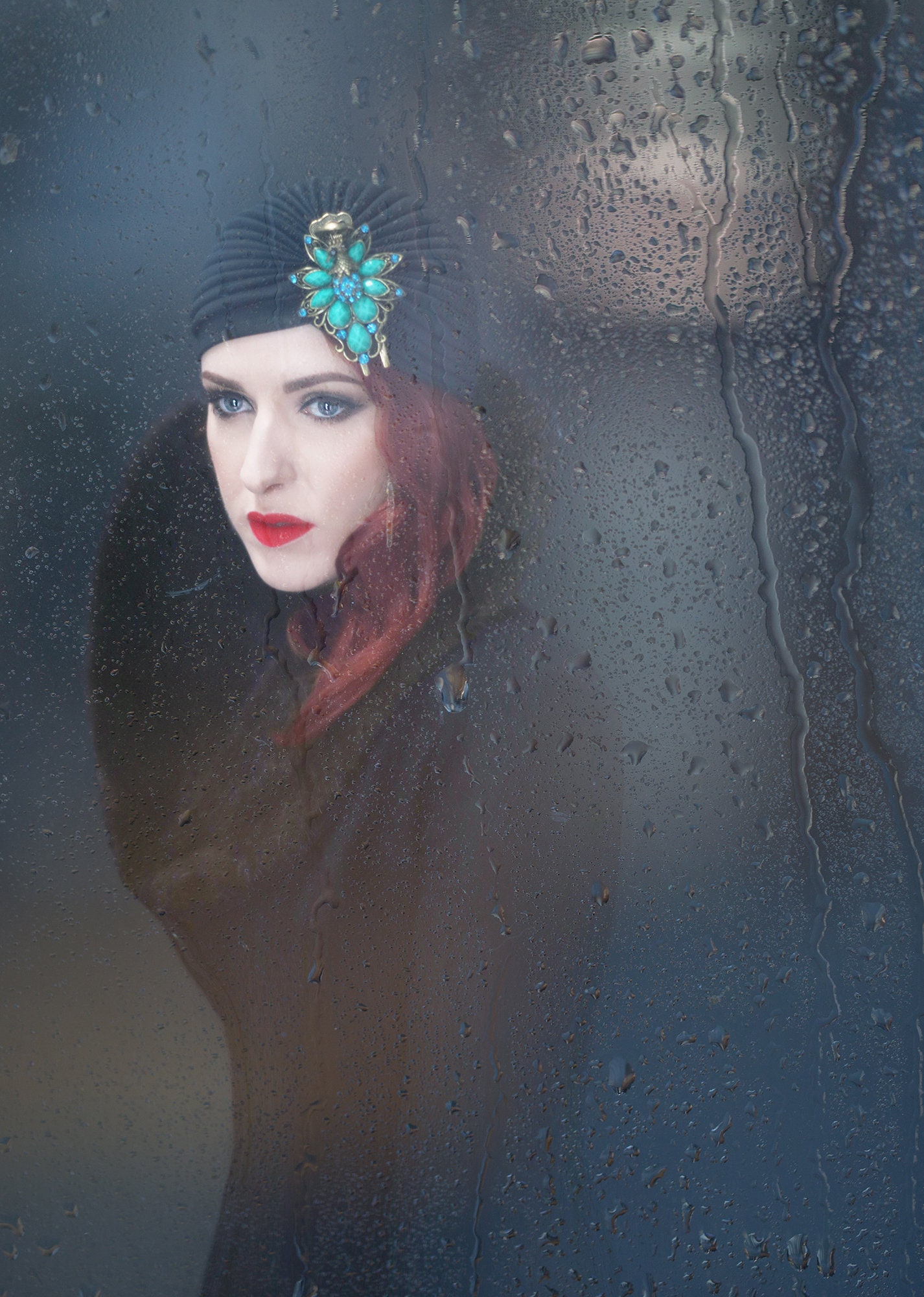 12 Cinematic Rain on Glass Overlays, Glass Overlays, Portrait Overlays ...