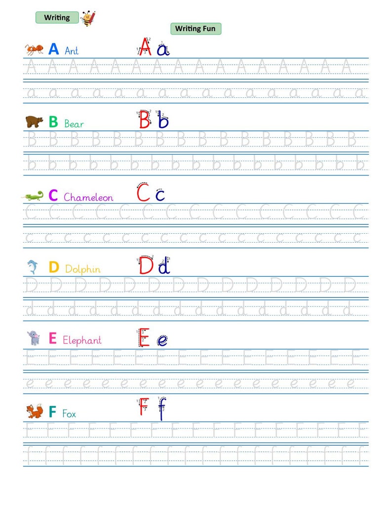 Learning Letters for Preschoolers, Letters a - Z, Magic Book, Writing ...