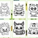 Cute Monsters Coloring Pages | 50 Pages | for Kids and Adults | Cute ...