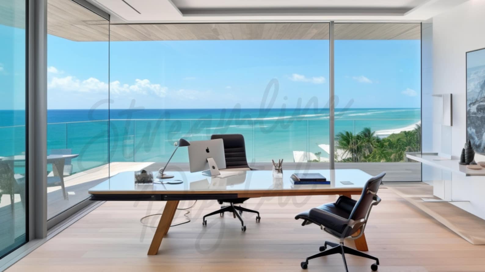 Modern Tropical Realistic Virtual Backgrounds | Zoom | Backdrop ...