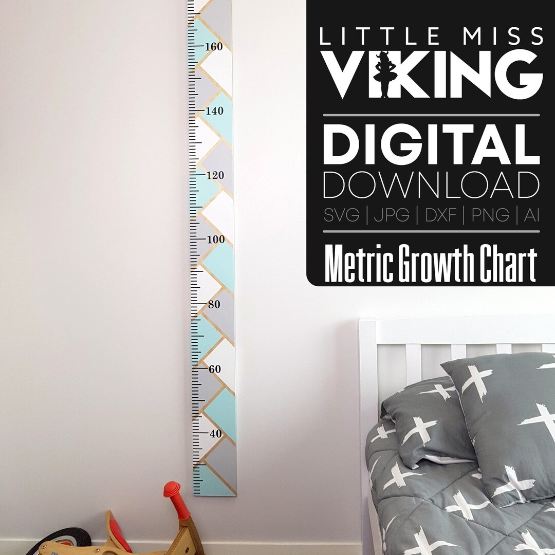 Metric Growth/height Chart | Digital File | SVG | PNG | DXF | Works ...