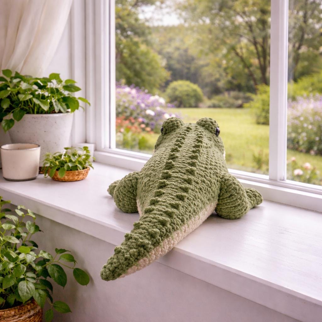 Crocodile Amigurumi Crochet Pattern PDF | Realistic Alligator Toy ...